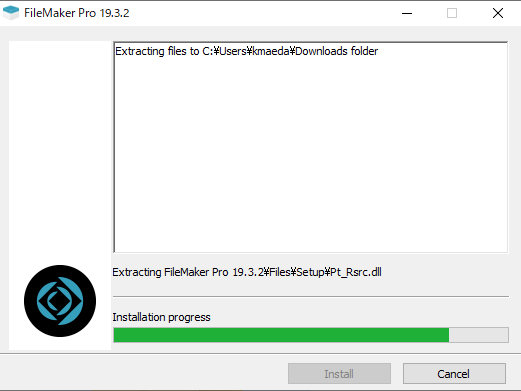 FileMaker Pro のインストール（Windows、FileMaker Cloud）