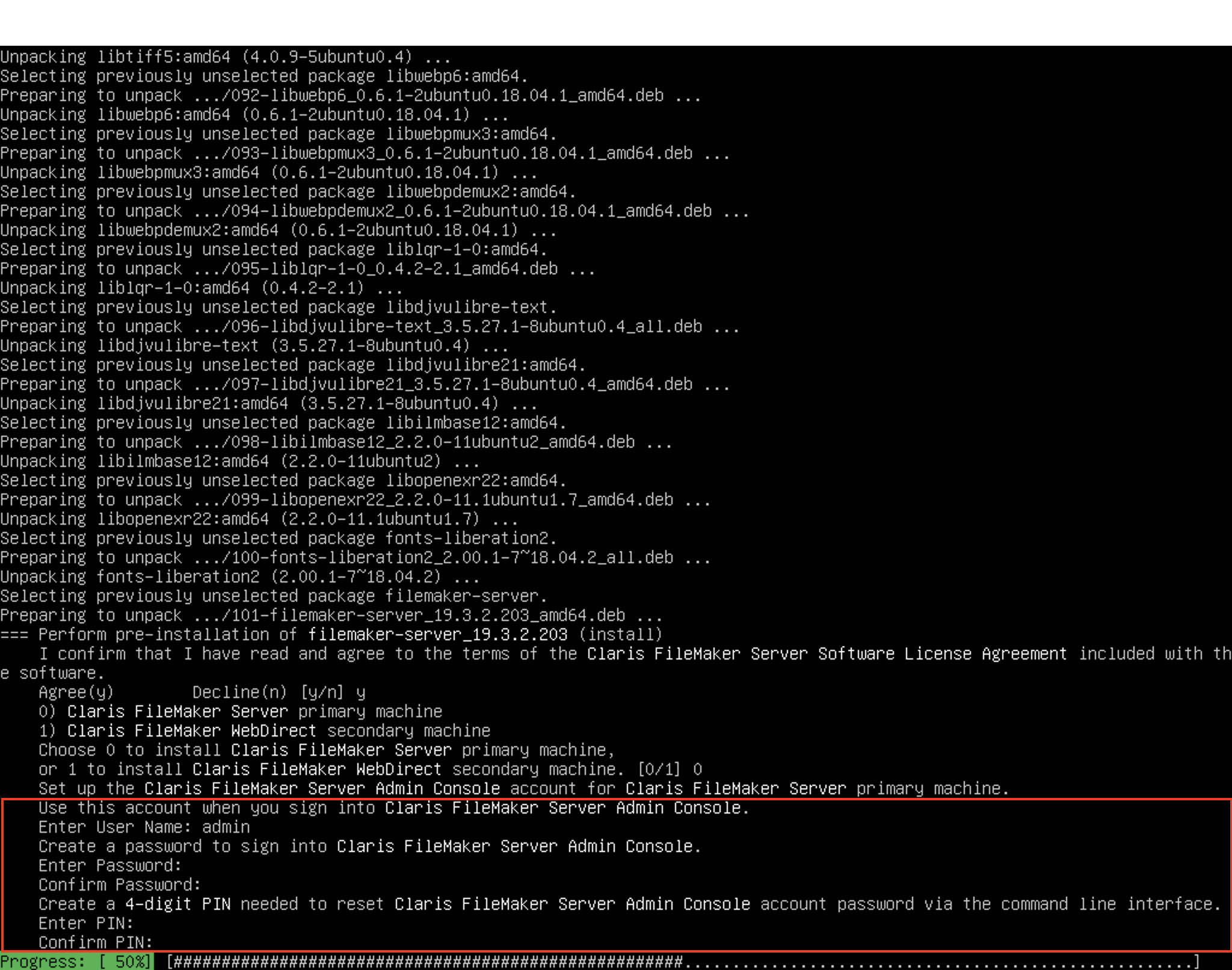 FileMaker Server のインストール（Ubuntu Linux）
